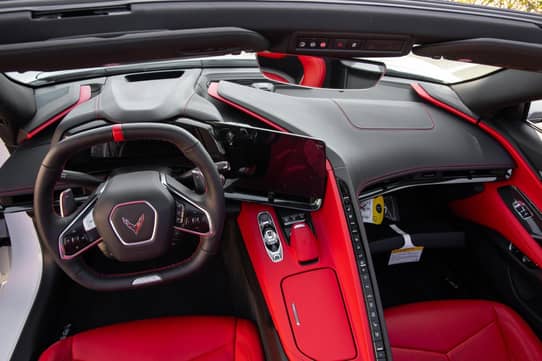 White Z06 Convertible Red Interior 2023 Chevrolet Corvette Z06