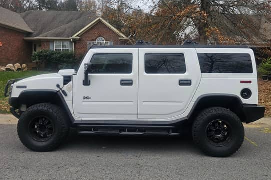 White Hummer Black Rims