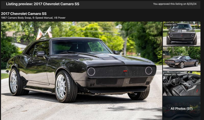 2017/67 body swap camaro in the General Discussion Community